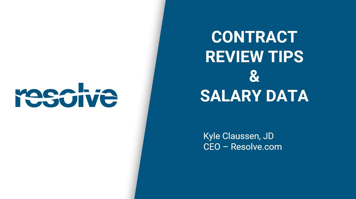 Physician Contract Review and Physician Compensation Data - Resolve.com